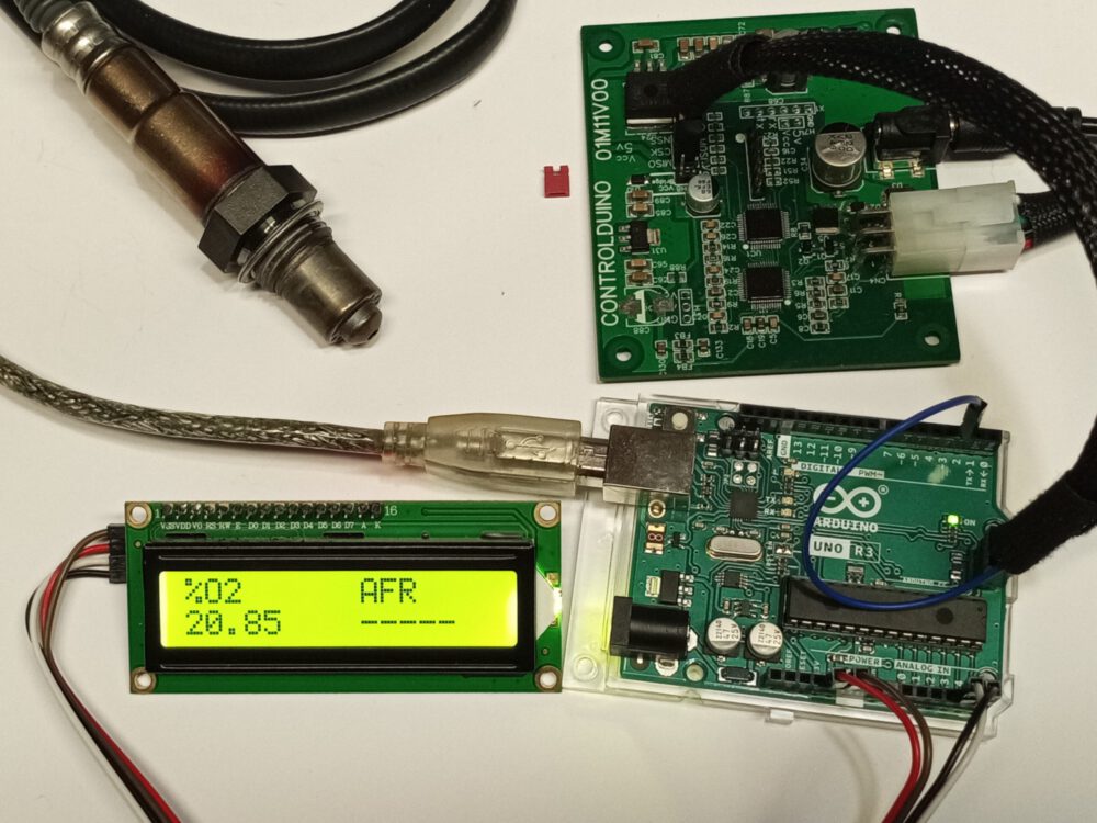Wideband lambda sensor control module for Arduino. Controlduino 01M11V00. - Controlduino.